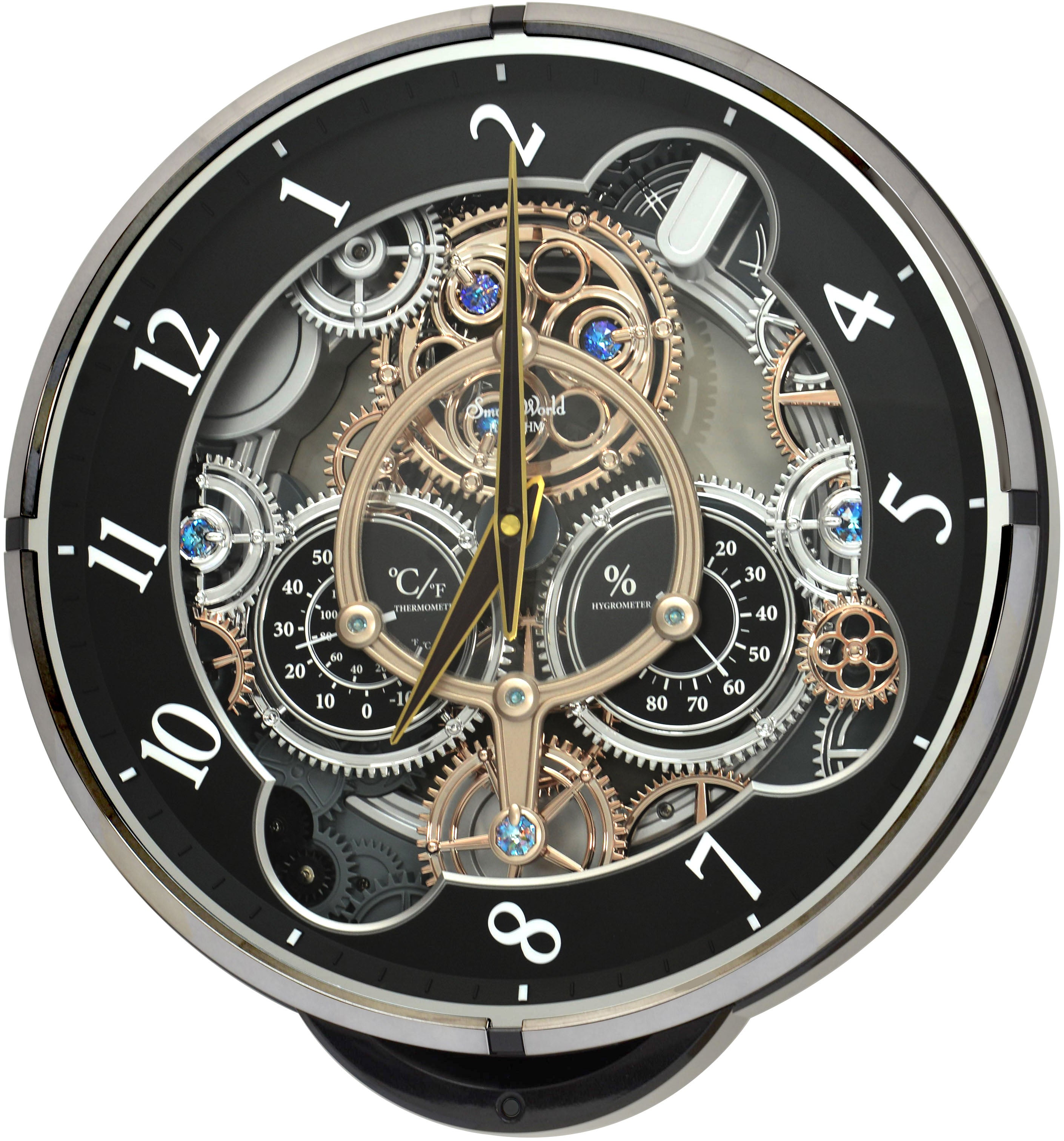 4MH886WD02 Black Gadget Magic Motion – Rhythm Clocks