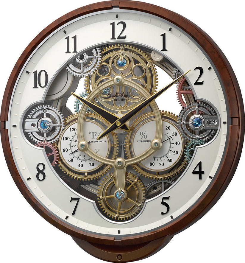 4MH886WU23 Woodgrain Gadget Magic Motion – Rhythm Clocks