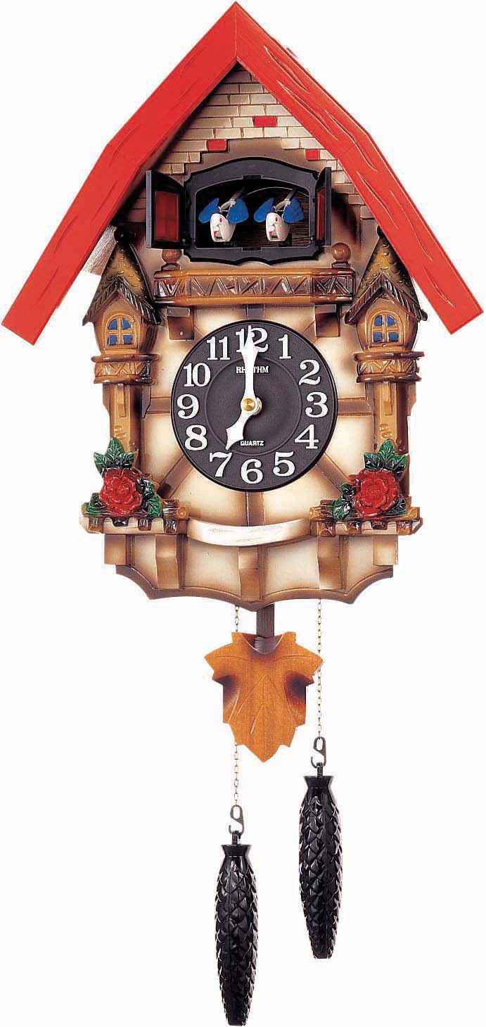 4MJ415-R06 Double Cuckoo Wooden Clock – Rhythm Clocks