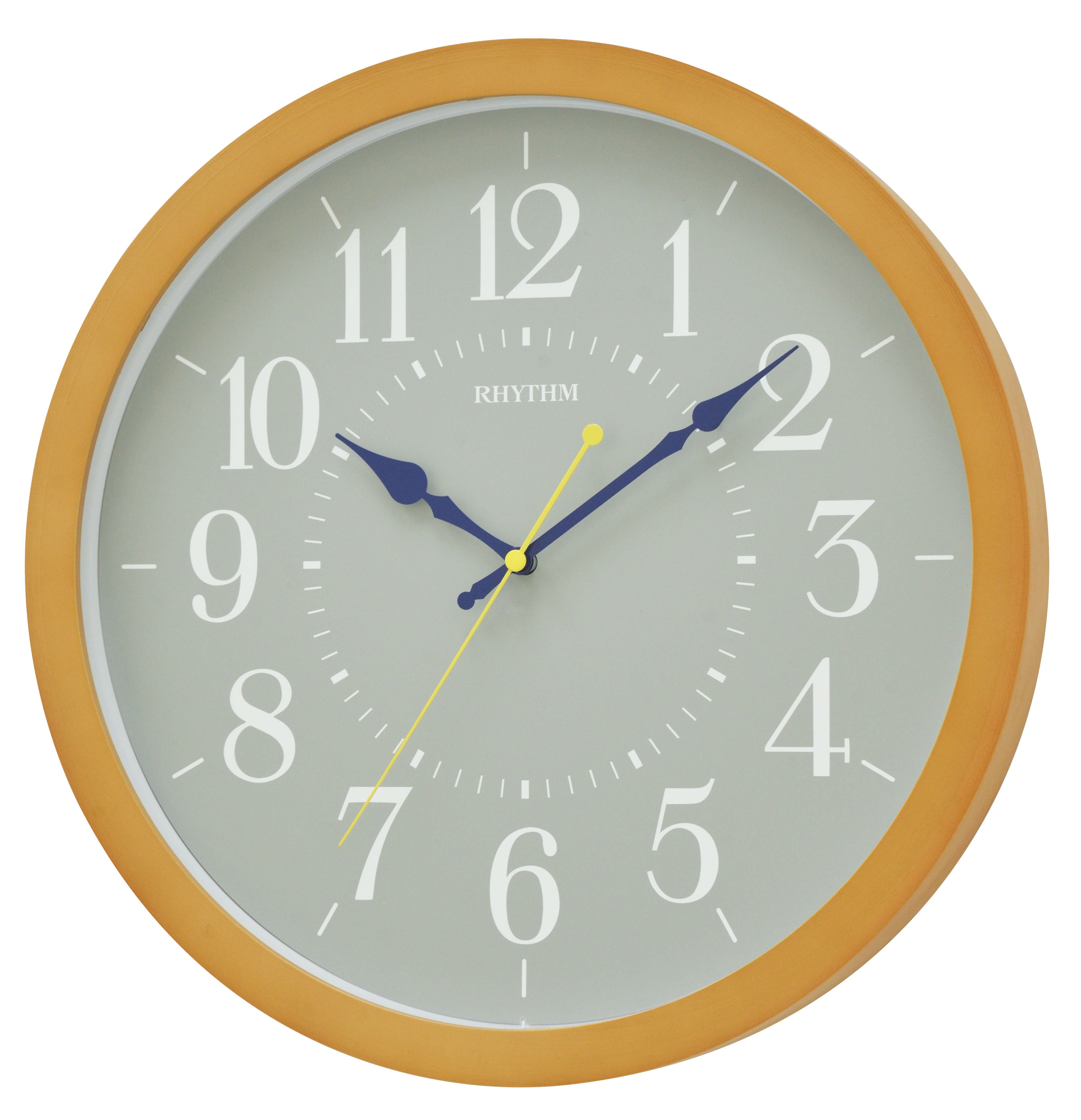 CMG139NR07 Light Orange Brown Wooden Clock – Rhythm Clocks