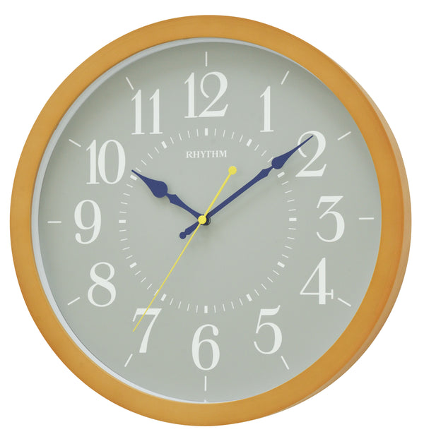 CMG139NR07 Light Orange Brown Wooden Clock – Rhythm Clocks