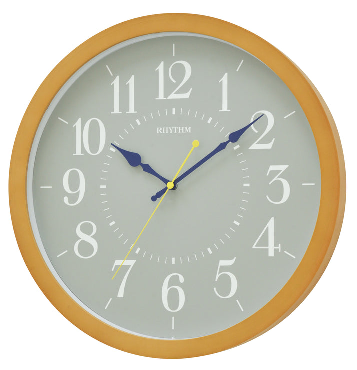 CMG139NR07 Light Orange Brown Wooden Clock – Rhythm Clocks