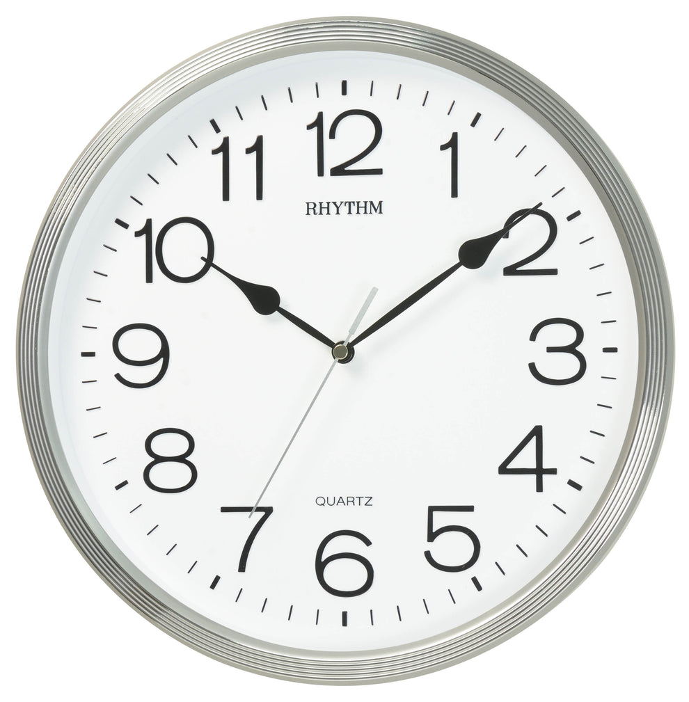 CMG734BR19 Basic Silver Clock – Rhythm Clocks