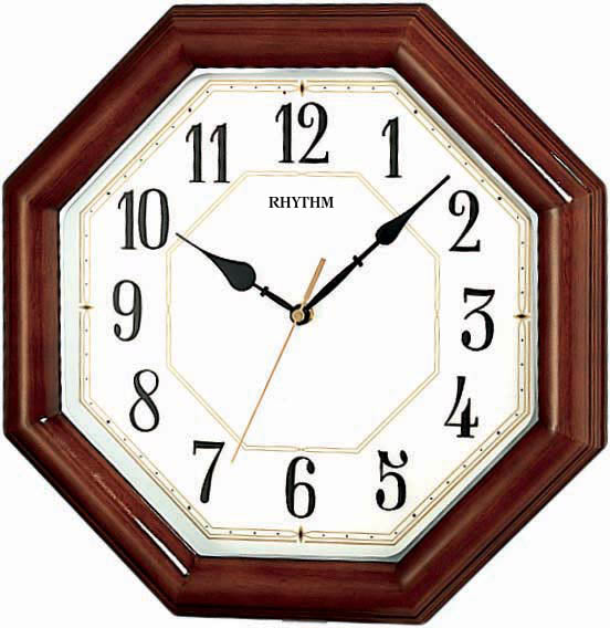 CMG912NR06 Octagon Wooden Clock – Rhythm Clocks