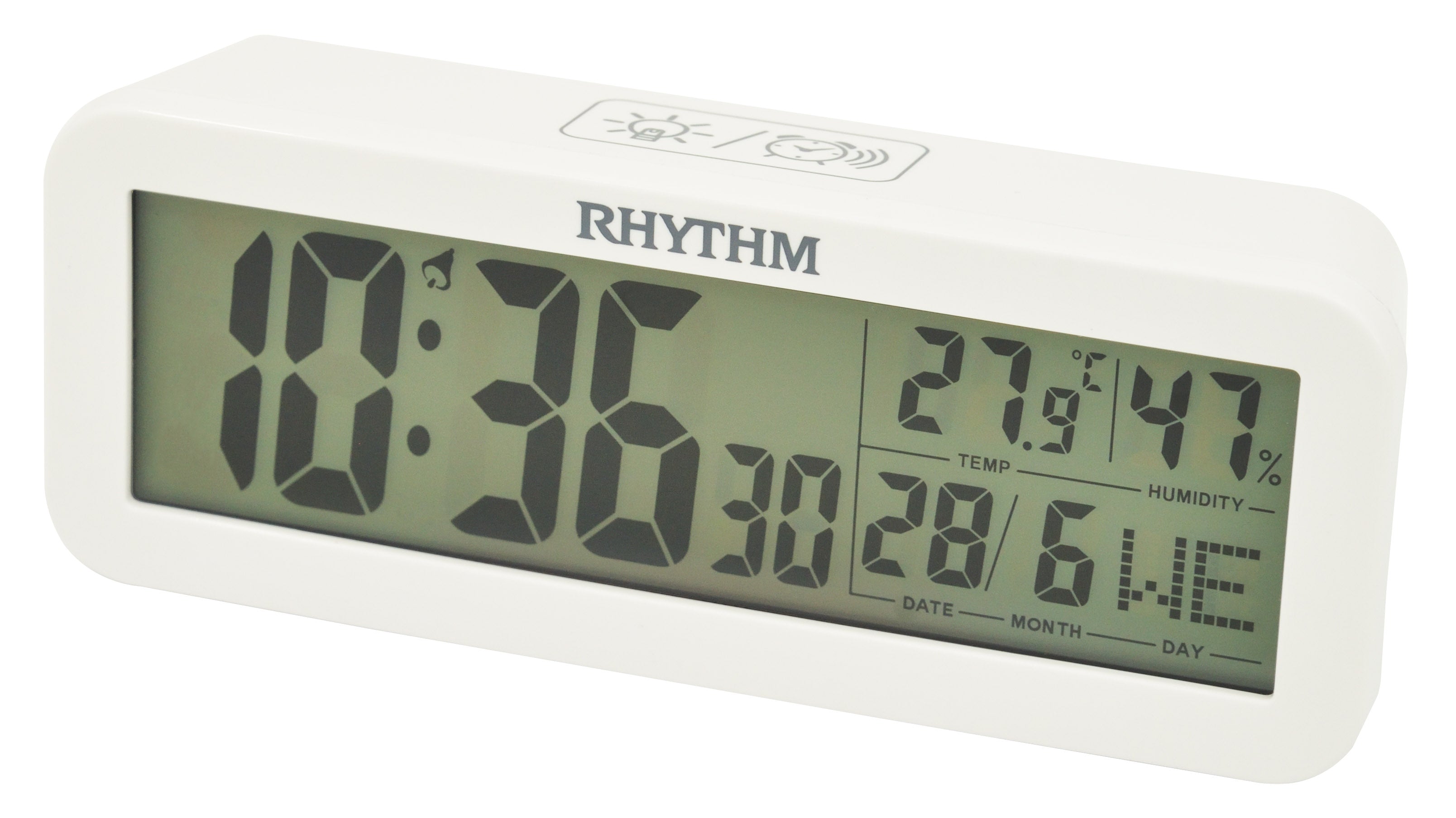 LCT107NR03 White Digital Clock – Rhythm Clocks